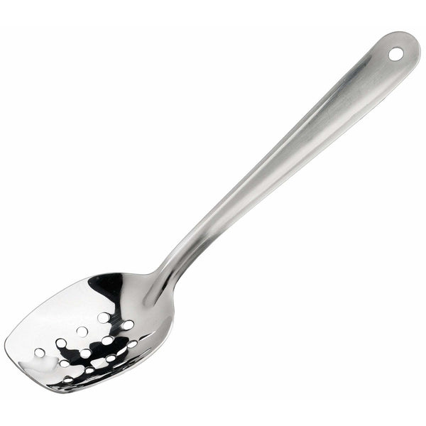 Winco - SPS-P10 - 10â€ Slanted Plating Spoon, Perforated - Kitchen ...